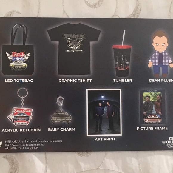 Warner Bros. | Shirts | Supernatural Tshirt Dean Plush Led Tote Gift ...